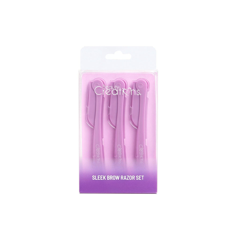 Purple Sleek and Brow Razor Set - BEAUTY CREATIONS | BEAUTY CREATIONS