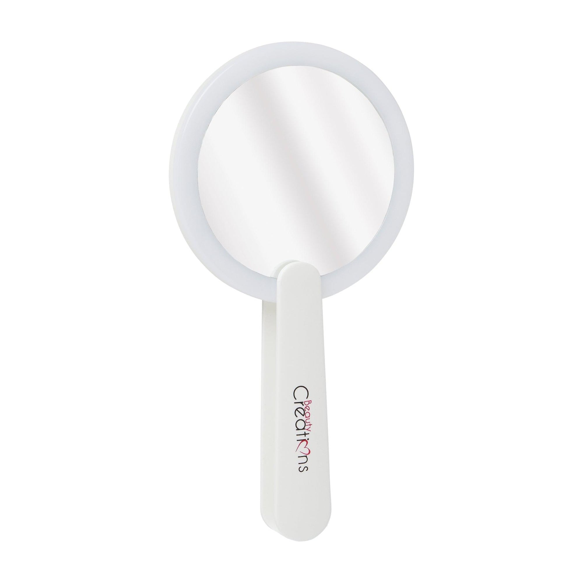 LED Handheld Make up Mirror (White) - BEAUTY CREATIONS – Beauty Creations