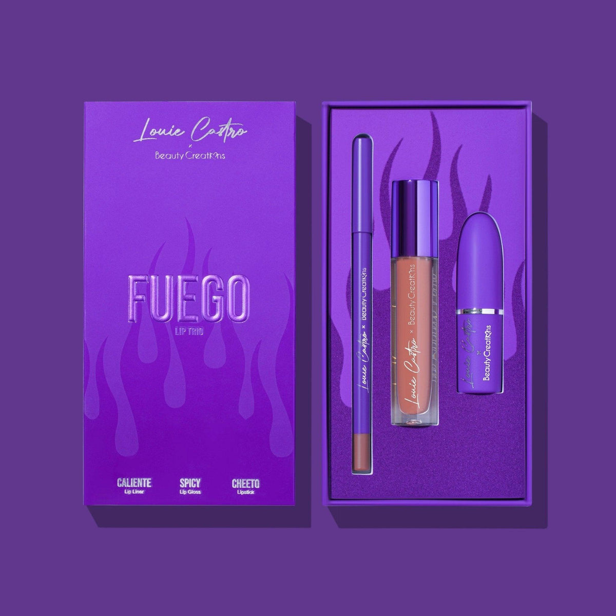 Louie Castro | FUEGO Lip Trio - BEAUTY CREATIONS – Beauty Creations