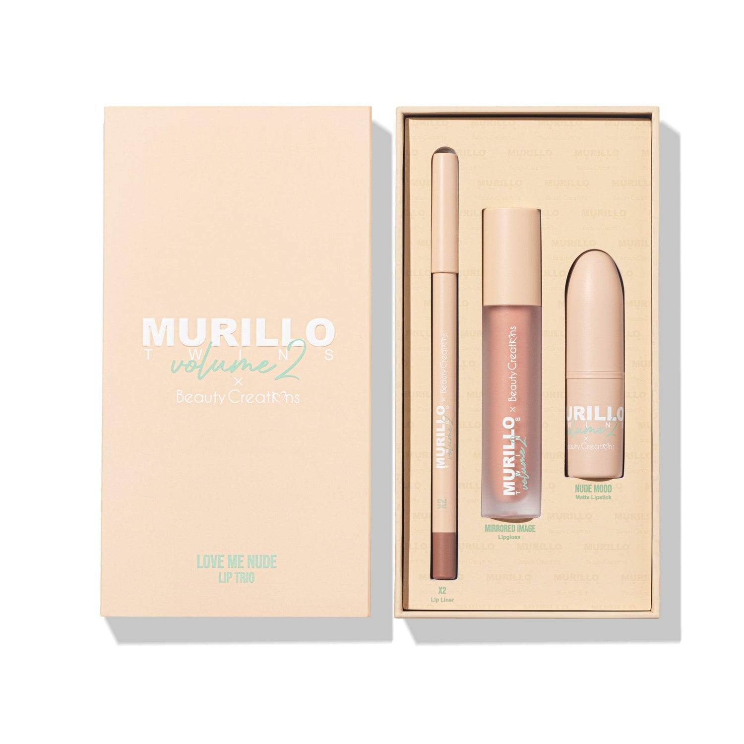 Murillo Twins Vol. 2 - LOVE ME NUDE Lip Kit - BEAUTY CREATIONS – Beauty ...